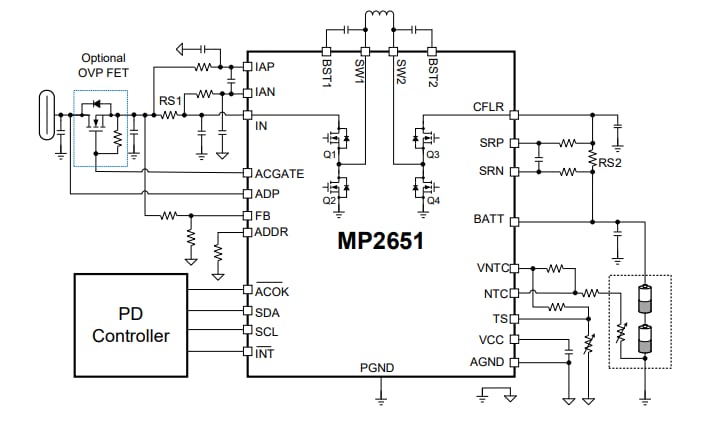 MP2651 Buck-Boost Charger ICs - MPS | Mouser